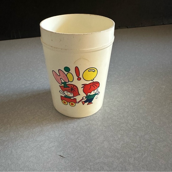 Dining | Vintage Danara Kids Cup Boy And Girl In Wagon Hi Ballon Design ...